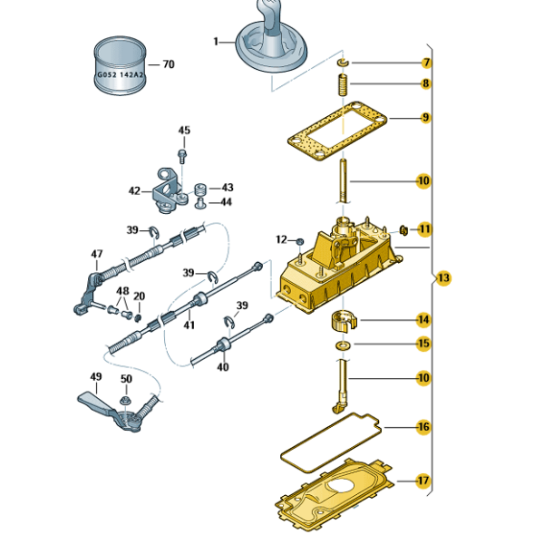 Škoda Fabia Hatch 2007-2014 Gear Selector Mechanism | Genuine Skoda Parts